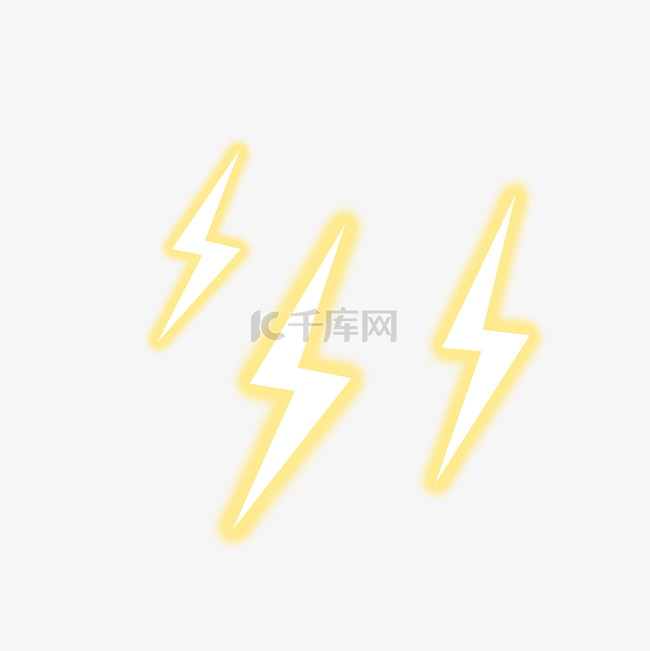 卡通手绘闪电电闪雷鸣素材图片免费下载-千库网