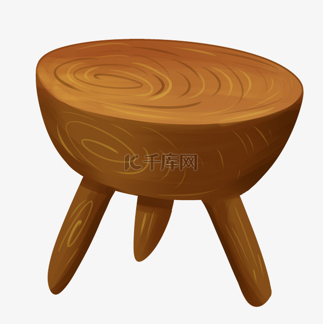 黄色的凳子插画素材图片免费下载-千库网