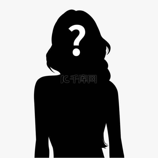 神秘人黑色剪影人像素材图片免费下载-千库网