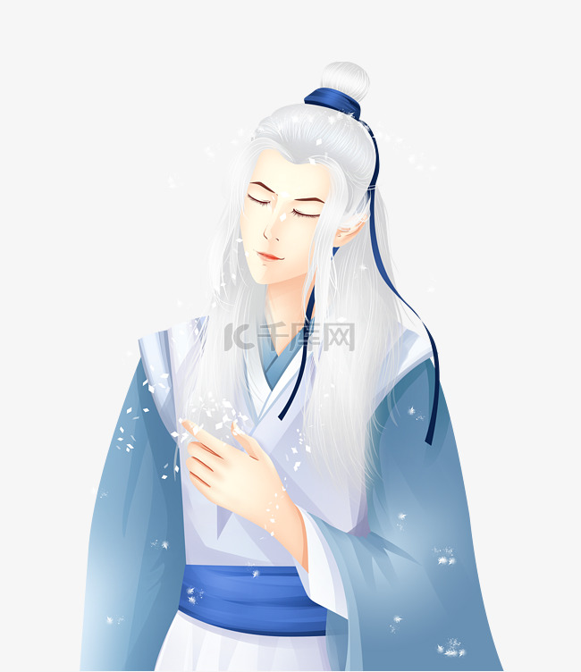 古风白发少年素材图片免费下载-千库网