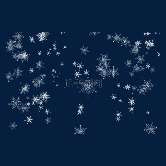 飘落雪花素材图片免费下载-千库网