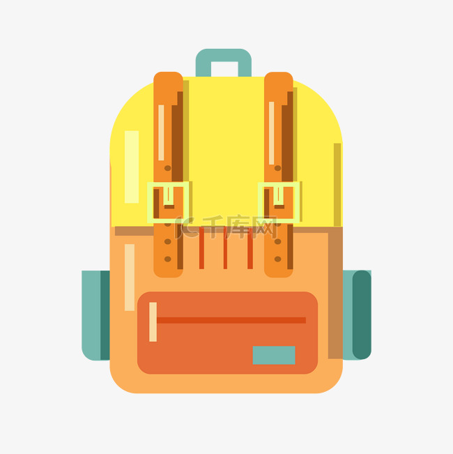 学生用品黄色书包素材图片免费下载-千库网