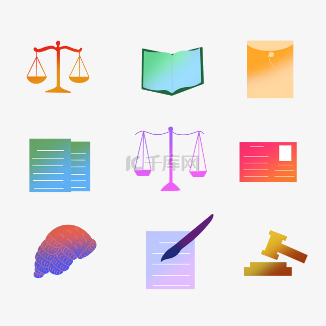 渐变律师图标素材图片免费下载-千库网