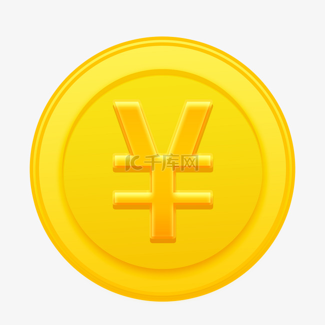 卡通矢量金币人民币符号素材图片免费下载-千库网