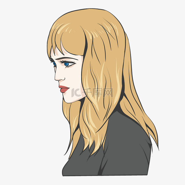 外国女人侧面素材图片免费下载-千库网