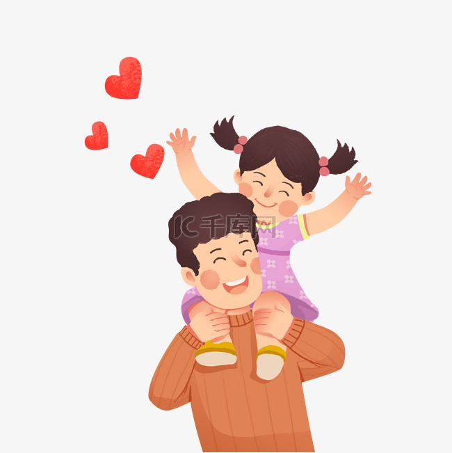 温馨亲情父女爸爸与女儿素材图片免费下载 千库网