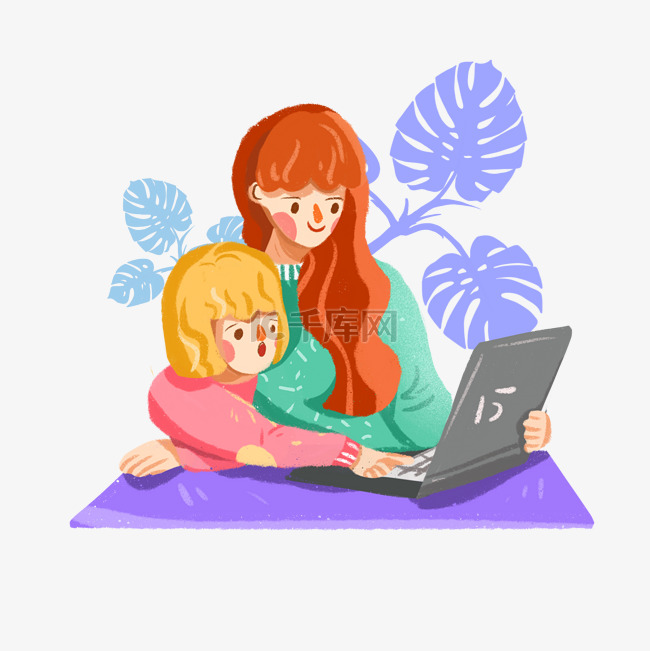 培训家庭教育彩色系插画风png免抠素材图片免费下载-千库网