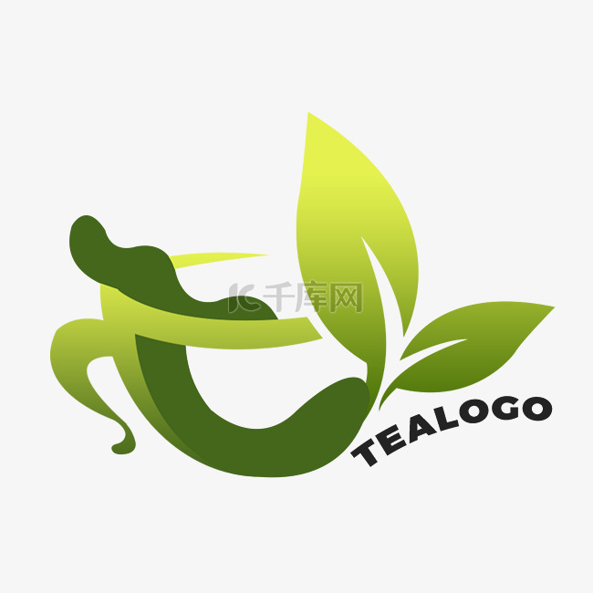 绿色茶叶LOGO素材图片免费下载-千库网