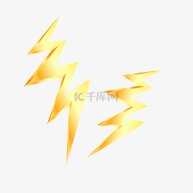 黄色的闪电素材图片免费下载-千库网