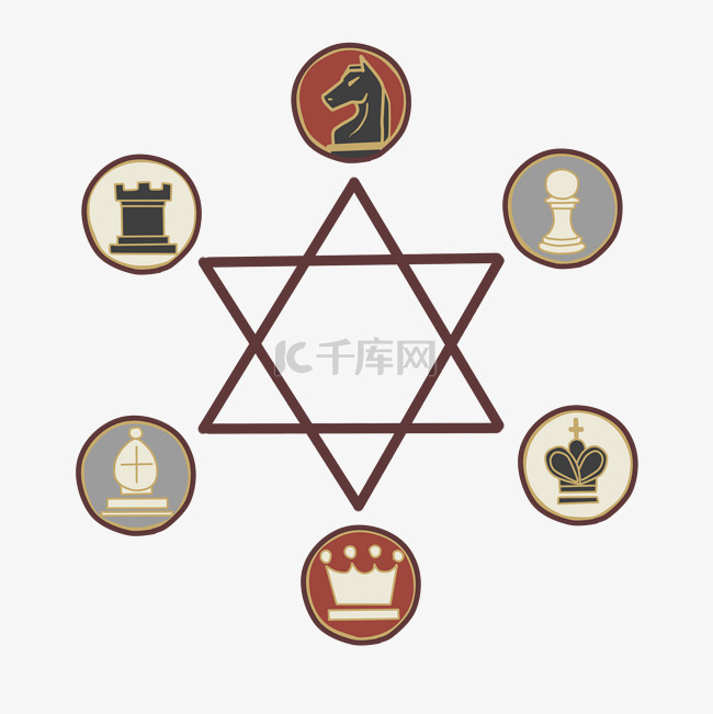 国际象棋卡通插画素材图片免费下载-千库网