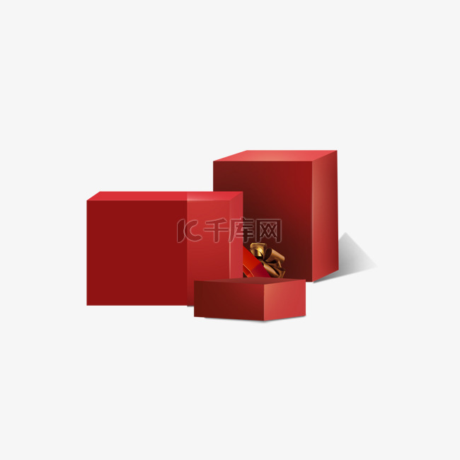 红色的盒子素材图片免费下载-千库网