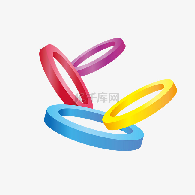 彩色圆形几何素材图片免费下载-千库网