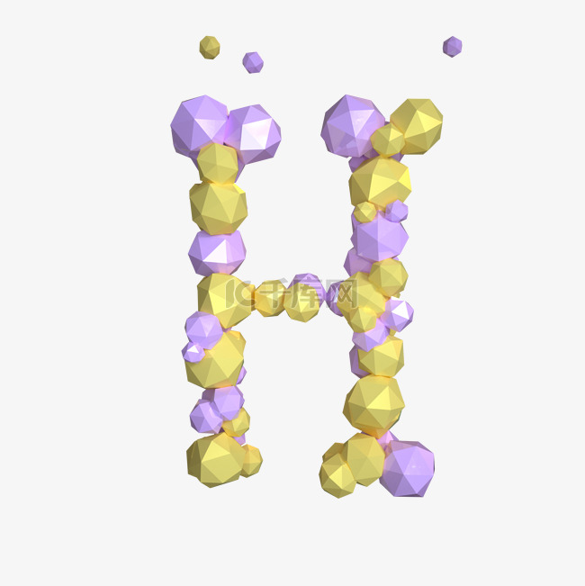 创意几何字母H素材图片免费下载-千库网