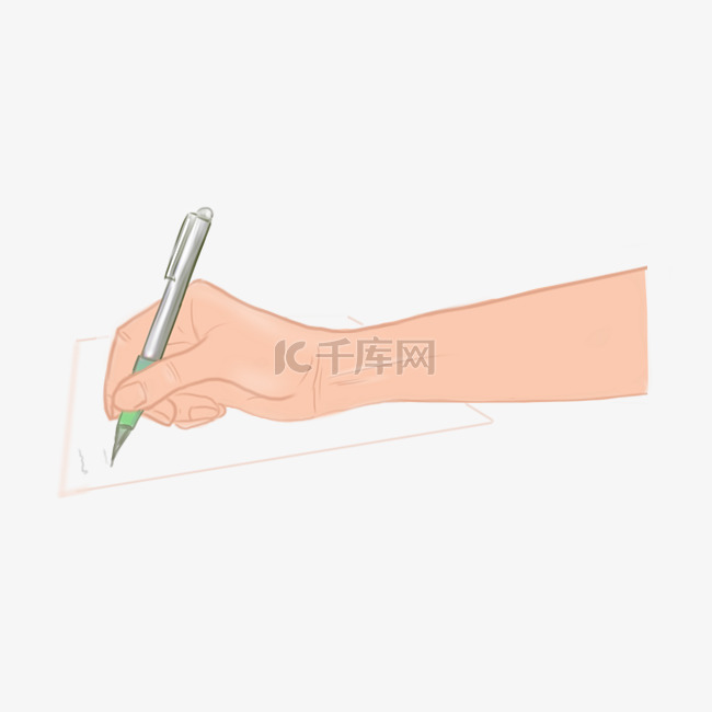 写字手势卡通插画素材图片免费下载-千库网