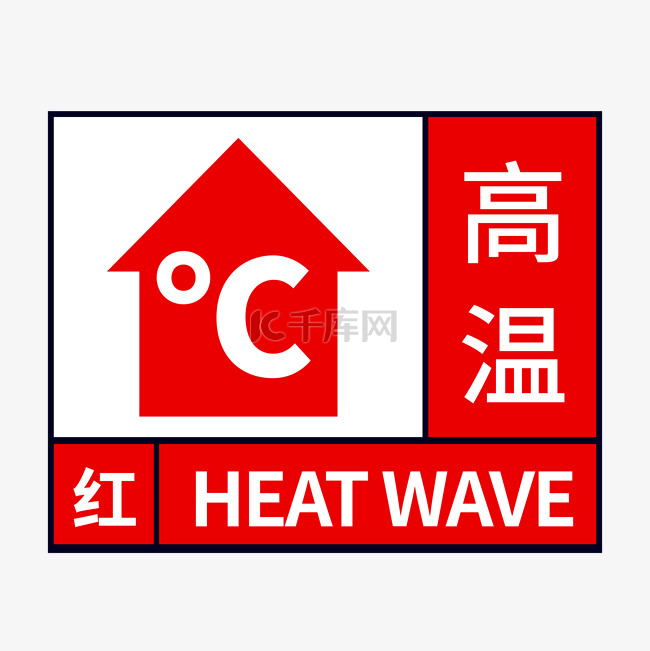 红色高温预警图标素材图片免费下载-千库网