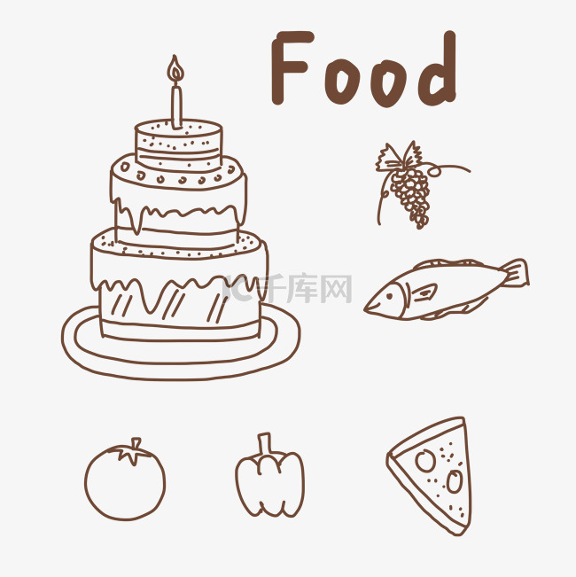 手绘简笔画素材图片免费下载-千库网