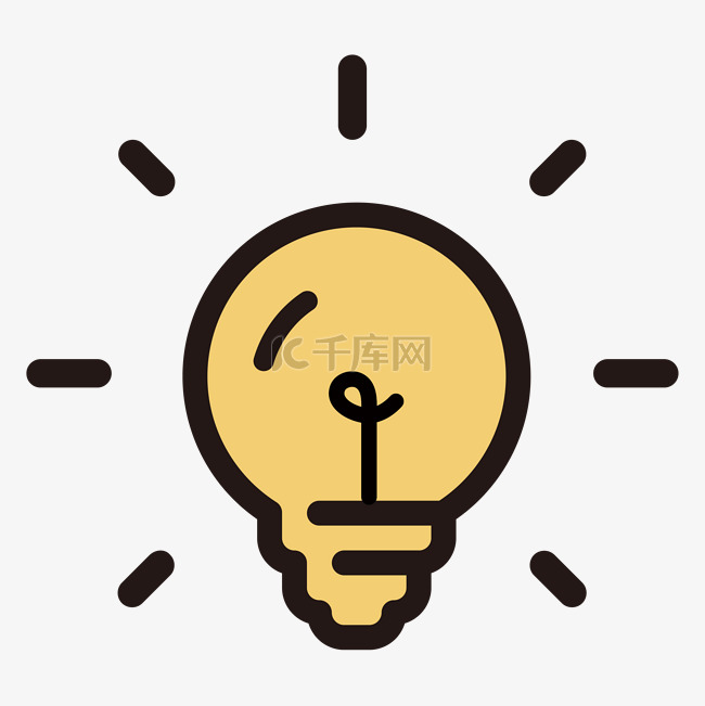 灯泡发光图标素材图片免费下载-千库网