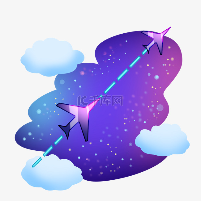 飞机航线路线素材图片免费下载-千库网
