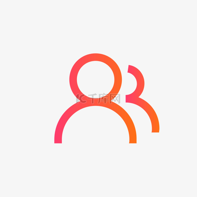 红色群组织图标免抠图素材图片免费下载-千库网
