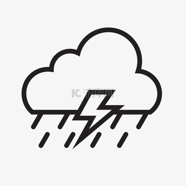 卡通雷阵雨图标下载素材图片免费下载-千库网