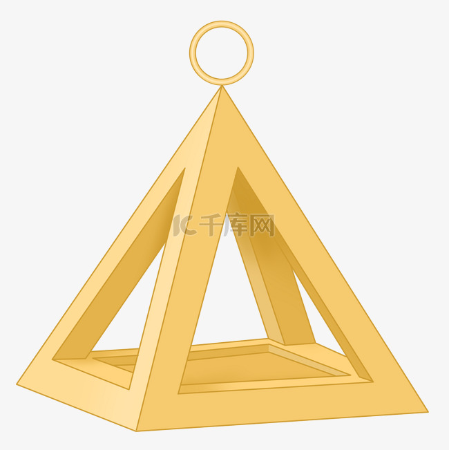 黄色三角金字塔素材图片免费下载-千库网