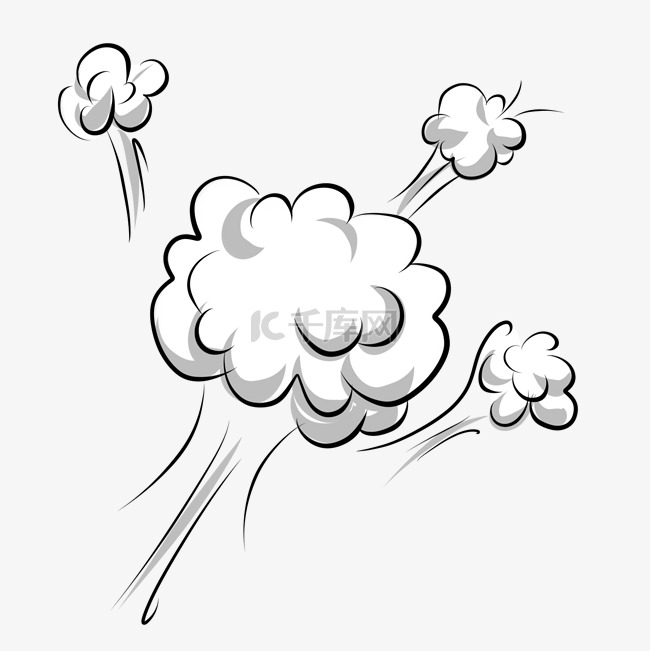卡通爆炸气体素材图片免费下载-千库网