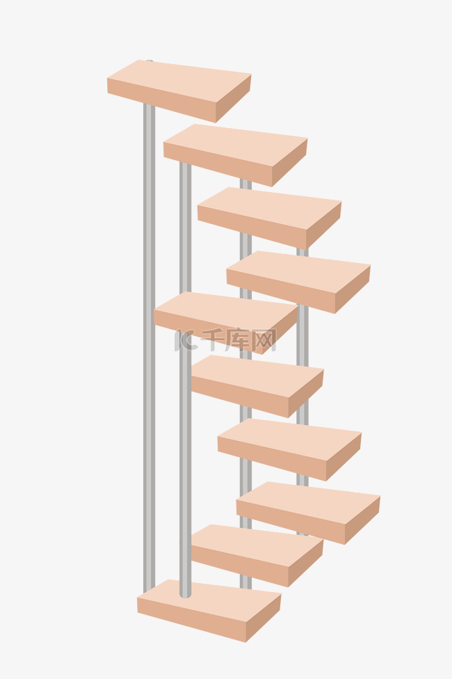 创意台阶楼梯插画素材图片免费下载-千库网