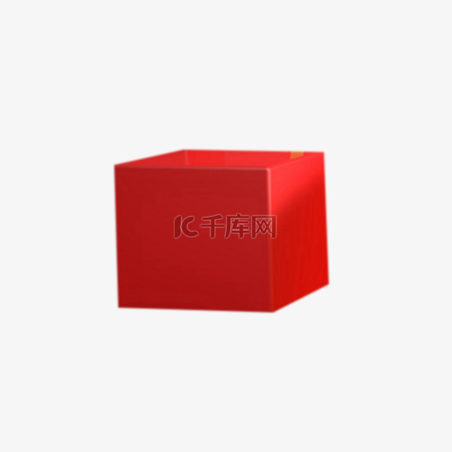 时尚大红色盒子素材图片免费下载-千库网