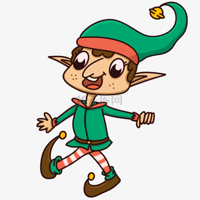 快乐的christmas elf过圣诞了素材图片免费下载-千库网