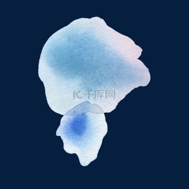 蓝色水墨墨迹素材图片免费下载-千库网