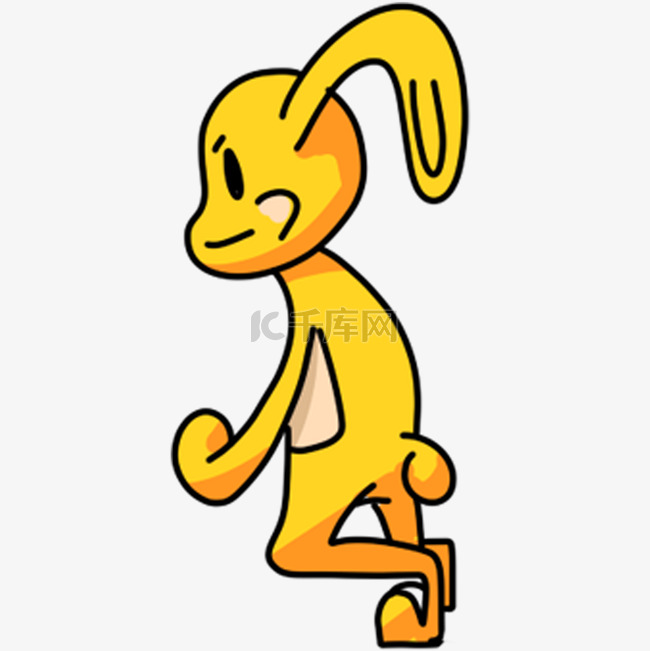 黄色宠物兔子素材图片免费下载-千库网