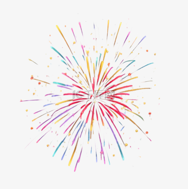 卡通手绘烟火烟花素材图片免费下载-千库网