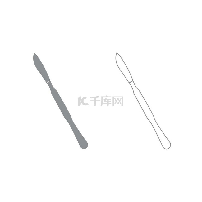 手术刀灰色套装图标素材图片免费下载-千库网