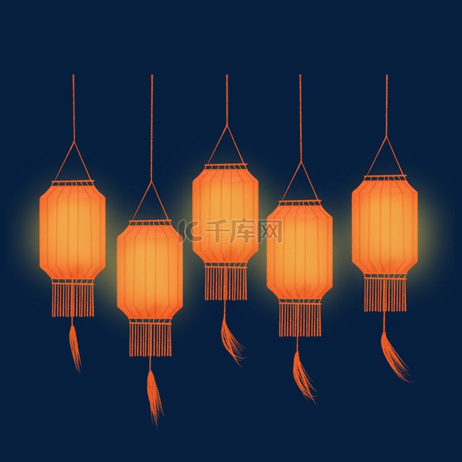 中秋中秋节吊饰挂饰灯笼素材图片免费下载-千库网