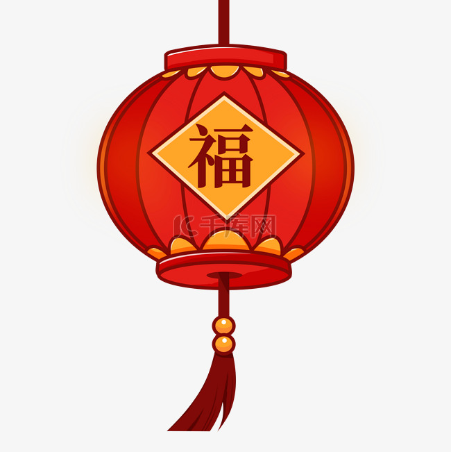 春节 红色 卡通 设计 灯笼 PNG 免抠素材图片免费下载-千库网
