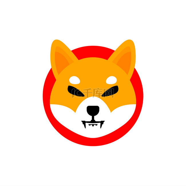 Shiba inu (SHIB)硬币符号矢量.素材图片免费下载-千库网