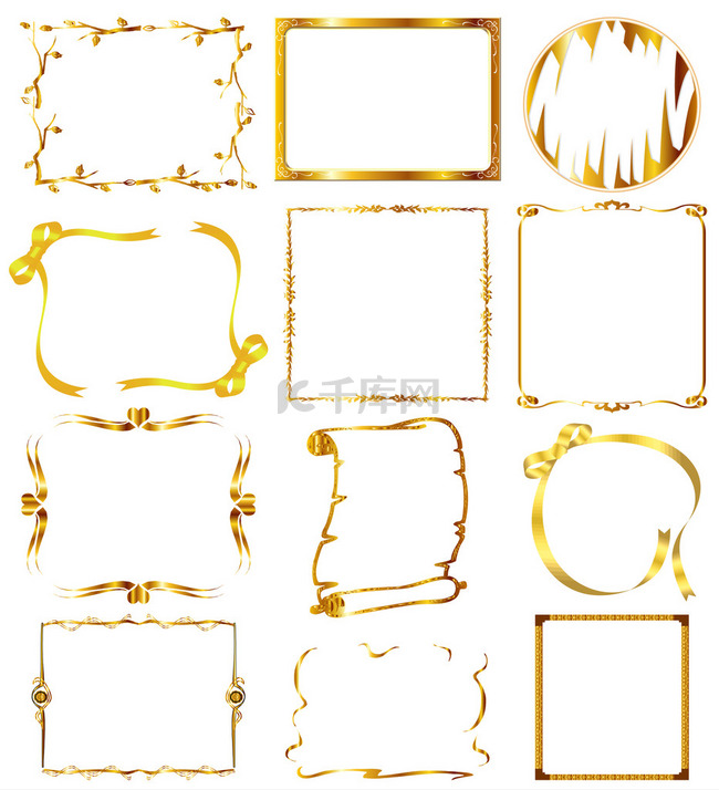 Gold Frame素材图片免费下载-千库网