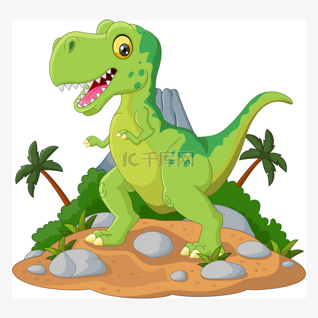 卡通可爱的霸王龙素材图片免费下载-千库网