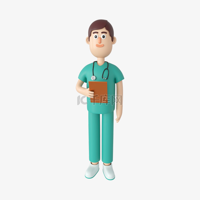 C4D立体医生主任医师素材图片免费下载-千库网