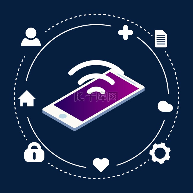 手机数据连接素材图片免费下载-千库网