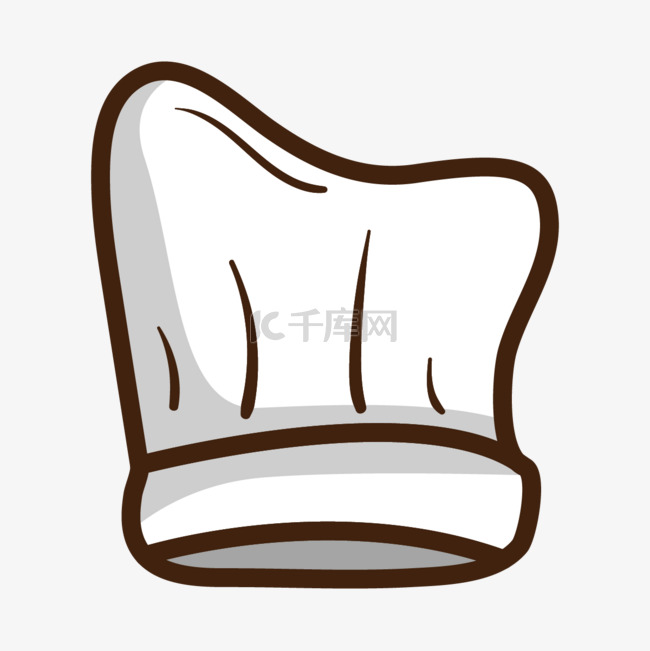 斜边白色卡通厨师帽素材图片免费下载-千库网