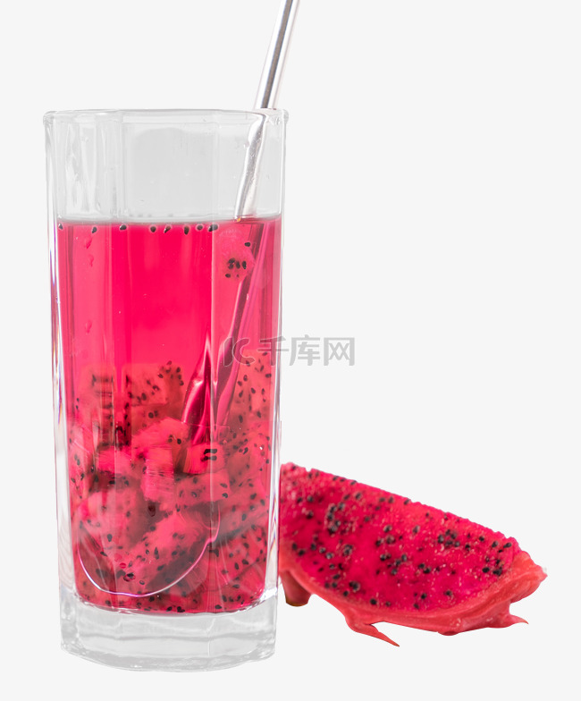 火龙果汁饮品素材图片免费下载-千库网