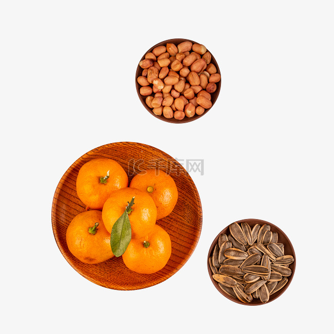 新年春节橘子坚果年货素材图片免费下载-千库网