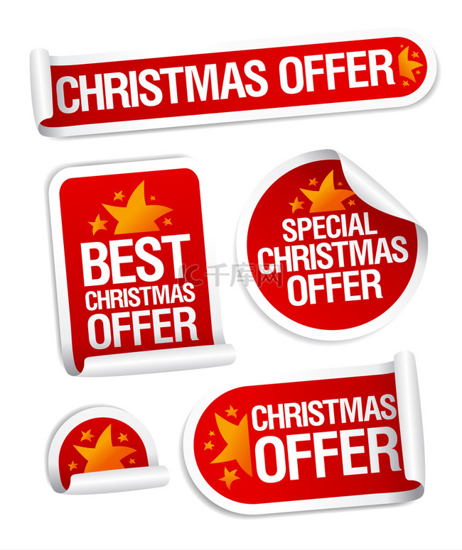 Best Christmas offers stickers.素材图片免费下载-千库网
