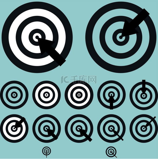 The black targets with arrow.. The black targets with arrow it is set ...