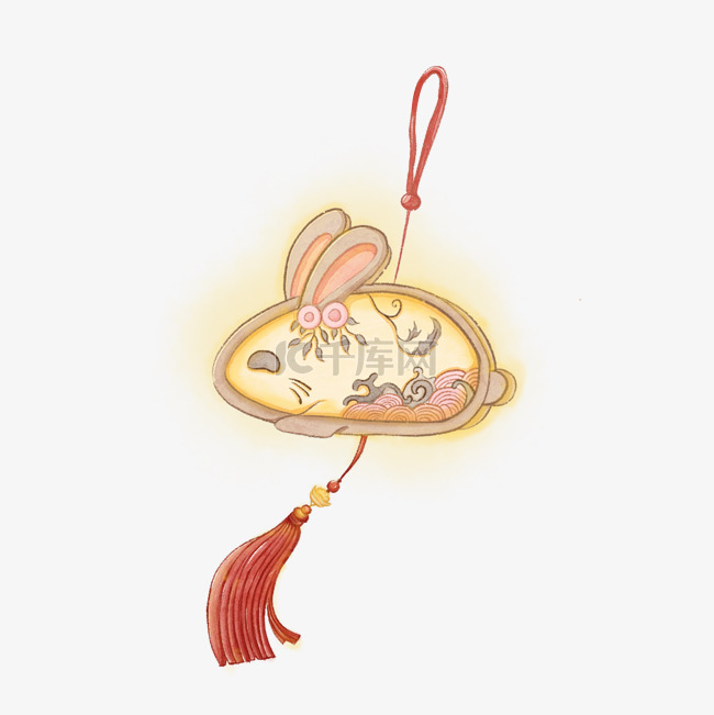 中秋节兔子灯笼素材图片免费下载-千库网