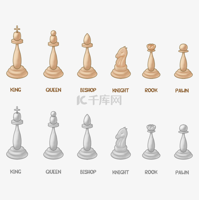 国际象棋卡通风格智力竞赛素材图片免费下载-千库网