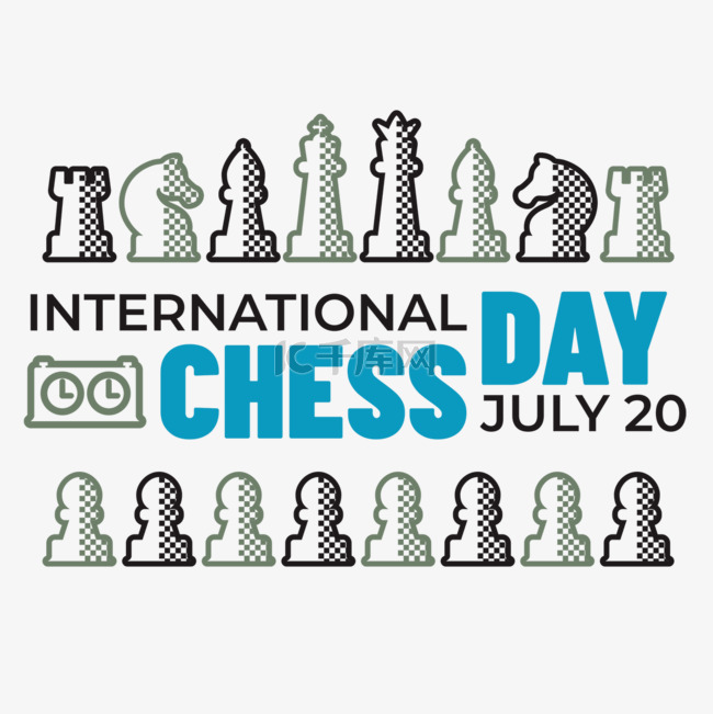 卡通像素国际象棋日素材图片免费下载-千库网