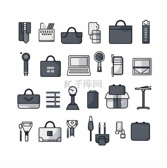 极简的整齐商业图标素材图片免费下载-千库网