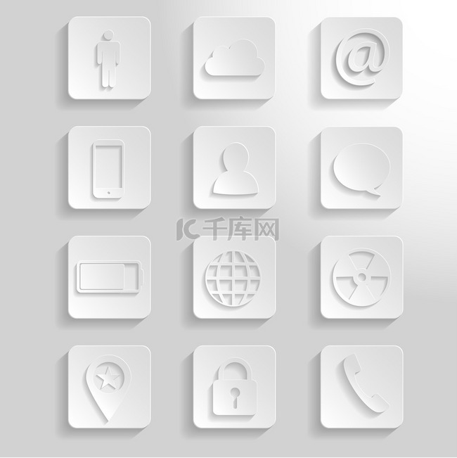 白色图标素材图片免费下载-千库网